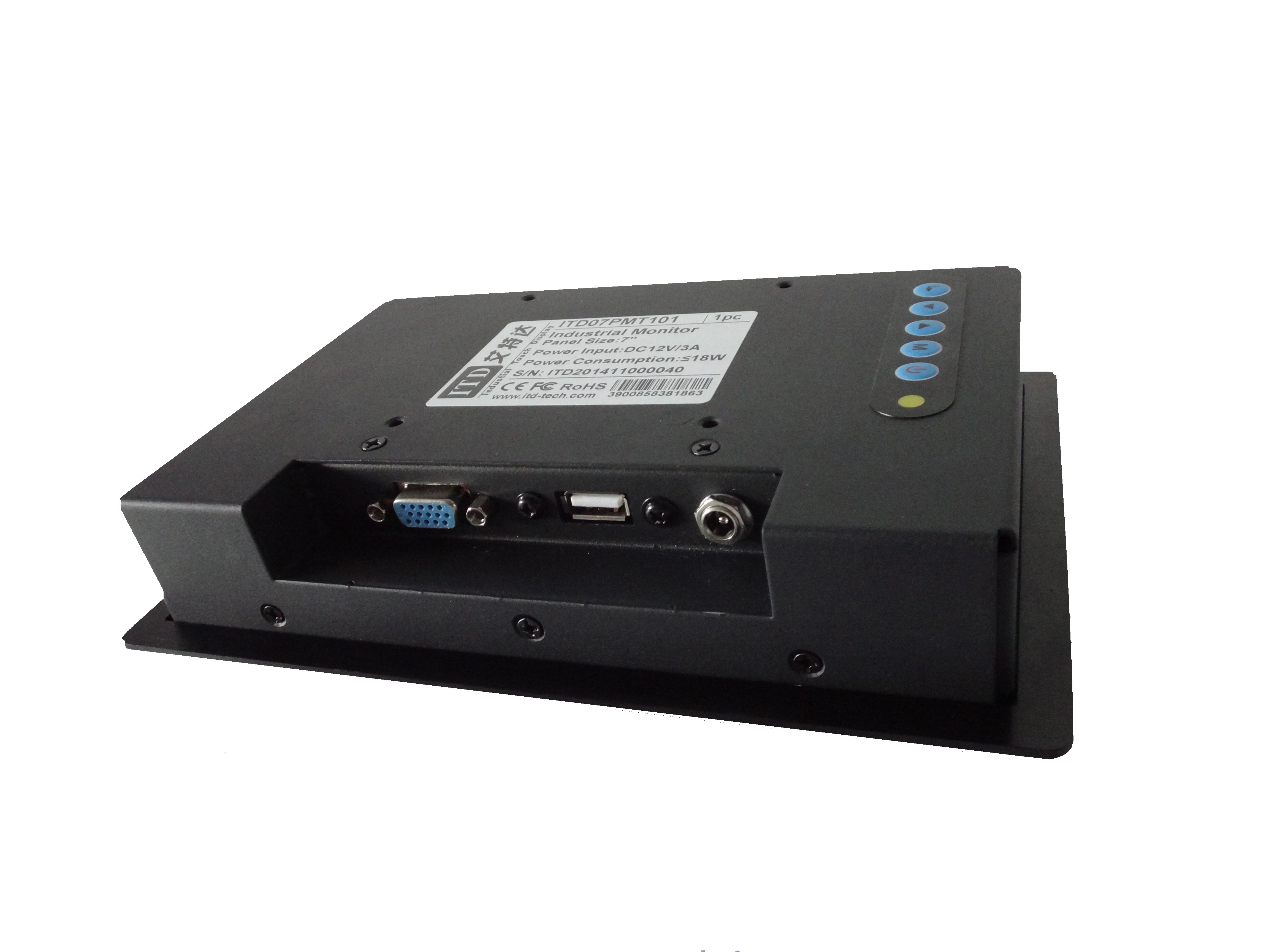 7 Inch Panel Mount Open Frame LCD Monitor With Projected Capacitive ...