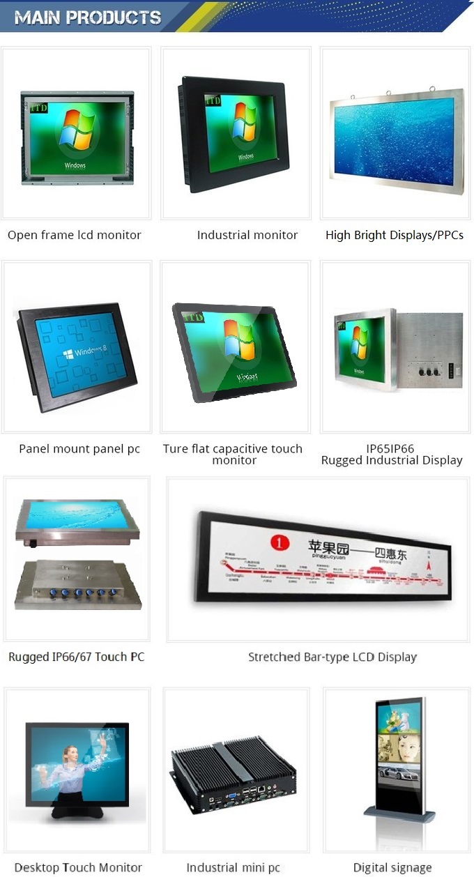 LED Backlight Touch Panel PC , 15” Flat Bezel All In One Multi Touch ...